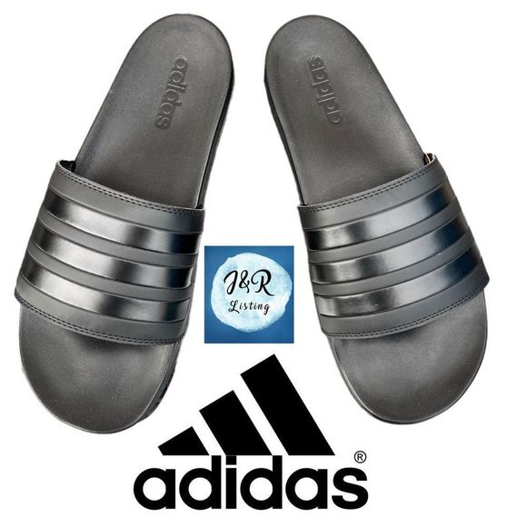 adidas | Shoes | Adidas Adilette Comfort Slides Blackblack Mens Sandals ...